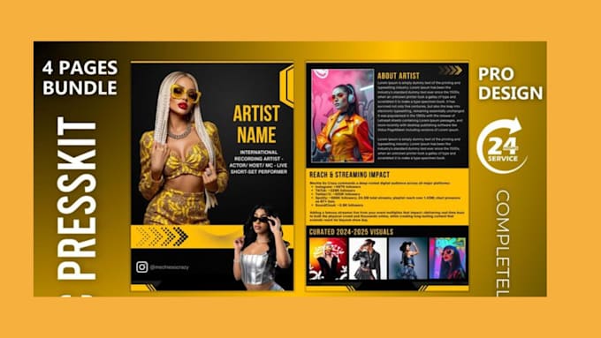 Epk media kit press kit one sheet interactive artist musician dj author ...