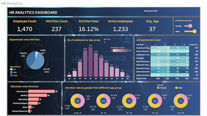 Create a stunning tableau dashboard and data visualization by Shibamdutta642 | Fiverr
