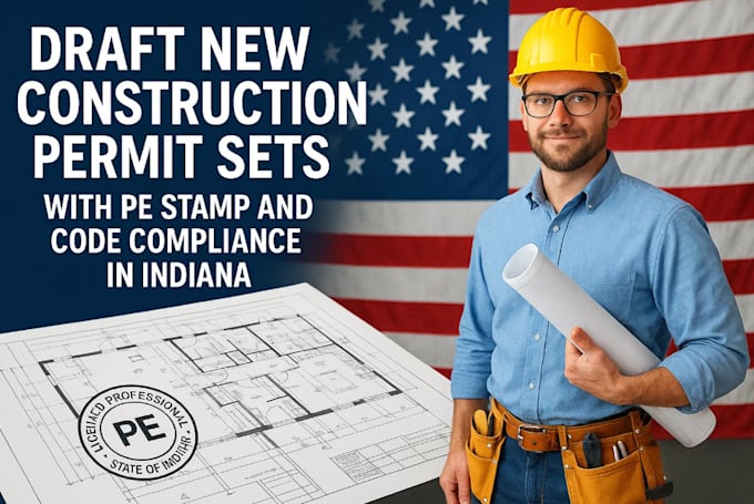 Draft new construction permit sets with pe stamp and code compliance in ...