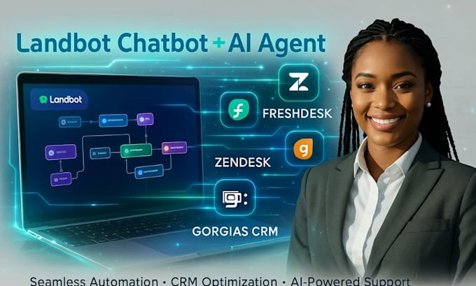 Setup landbot chatbot and ai agent, freshdesk freshsales, zendesk gorgias crm by Anna_profe | Fiverr