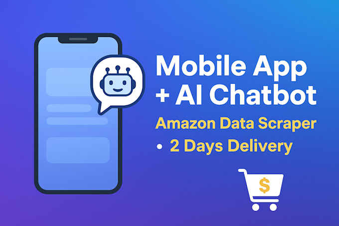 Build simple mobile app and a custom ai chatbot for website scrape ...