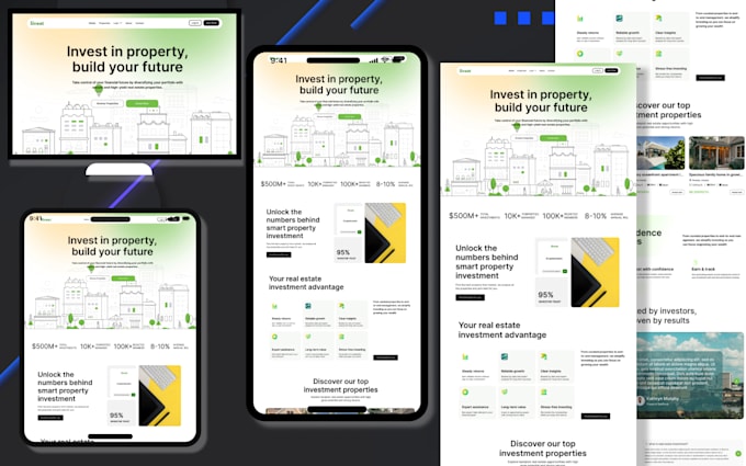 Design responsive website landing page and mobile app ui ux in figma by Uix_bro | Fiverr