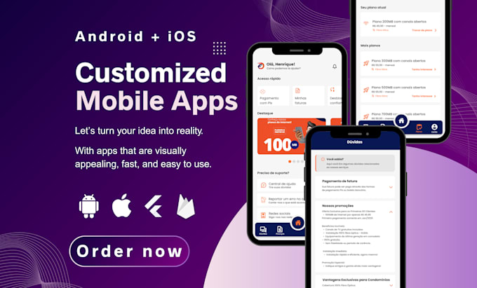 Do mobile app development for android and ios using flutter by Henrique ...