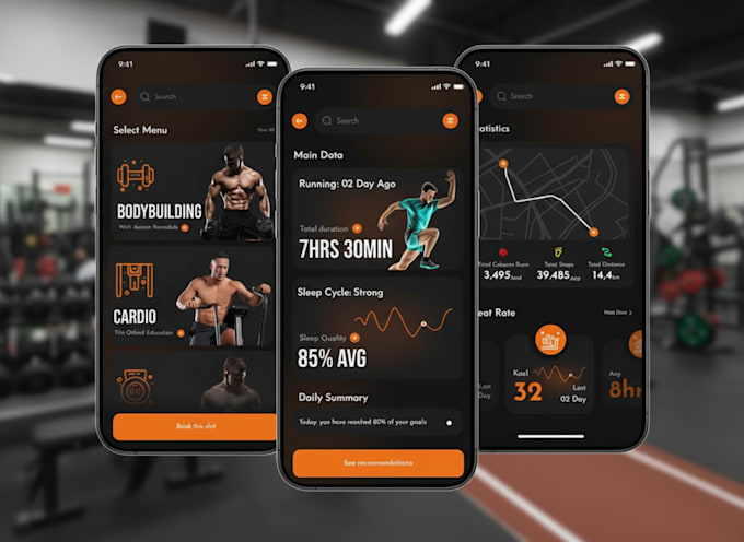 Build fat burning fitness app full body workout 30 days challenge android app by Trogryan | Fiverr
