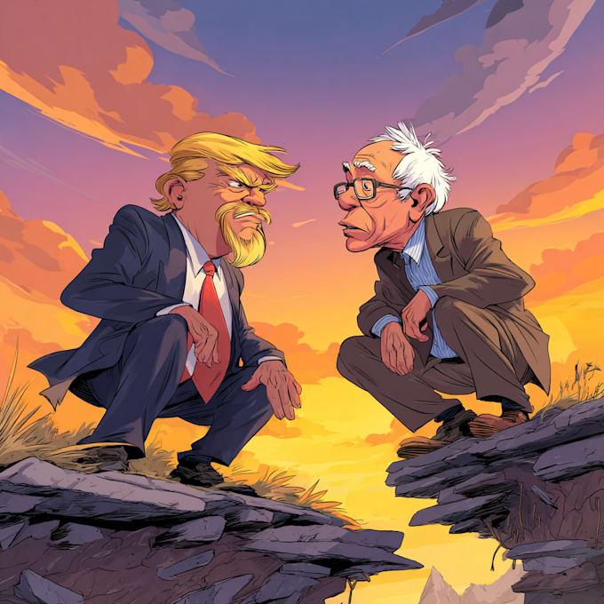 Make a political cartoon art by Svarnels | Fiverr