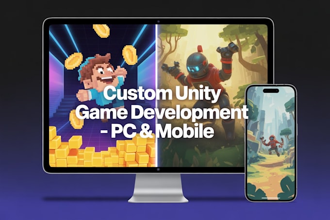 Develop a custom mobile multiplayer 2d 3d game in unity, unreal engine ...