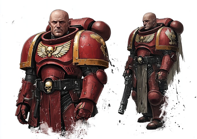 Design warhammer 40k female characters in full armor by Sagixie | Fiverr