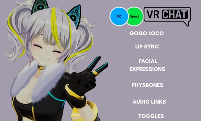 Create custom vrchat avatar, vroid model, vrc furry character, 3d ...