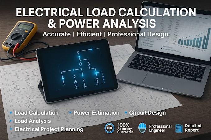 Calculate electrical load , perform power load analysis for your project by Engrlucas9 | Fiverr