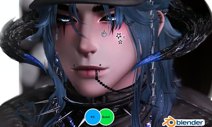 Edit or model vrchat avatar add asset clothing accessories feature and ...