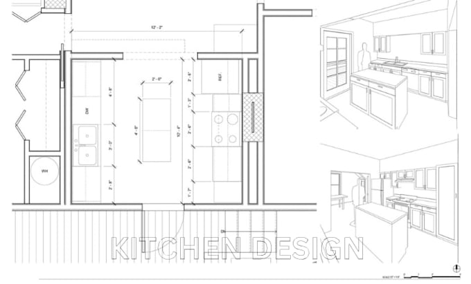 2d floor plan house plan redraw floor plan construction drawing kitchen ...
