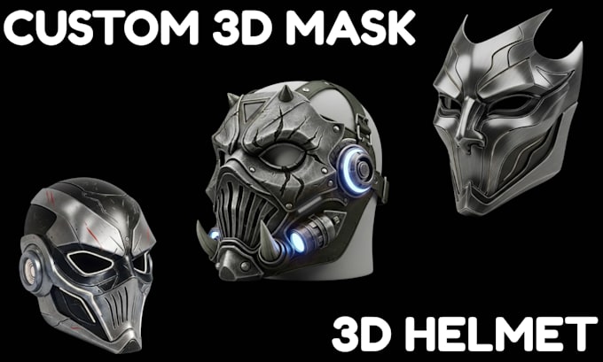 Sculpt custom 3d mask model 3d helmet 3d halloween mask 3d cosplay 3d ...