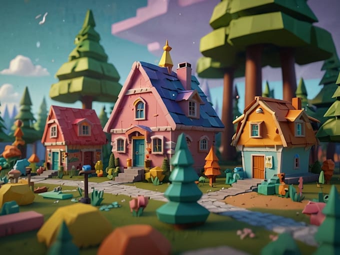 Create roblox game with lua scripting low poly 3d meshes obby parkour ...