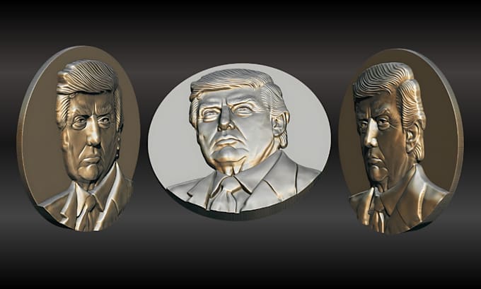 Sculpt printable 3d coin model bas relief 3d medals medallion cnc coin ...