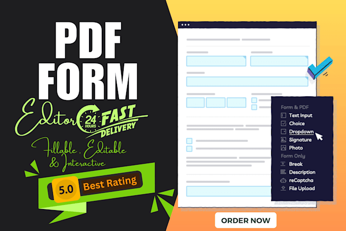 Create fillable, interactive and clickable pdf form format for your business by Alexbennettson ...