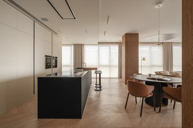 Relayout modern luxury interior, lkd design, 3d bedroom redesign, vray ...