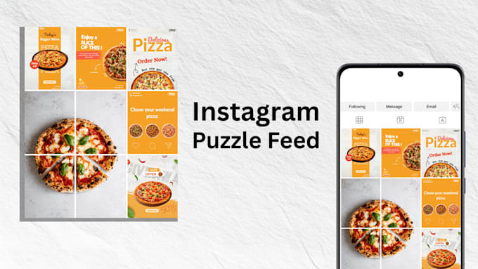 Design a premium branded instagram puzzle feed and editable canva ...