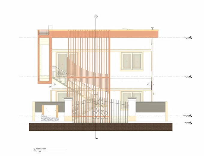 2d building floorplan,house hvac sketch,autocad drawing,elevation plan ...