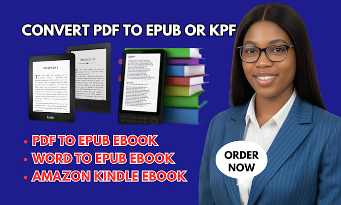 Convert pdf to epub word to epub pdf to kpf kindle ebook formatting by Rodiyah_expert1 | Fiverr