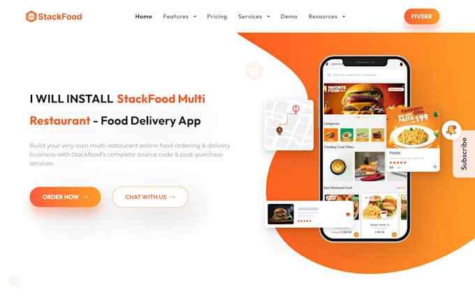 Install stackfood multi restaurant food delivery app by Db_pickoder | Fiverr