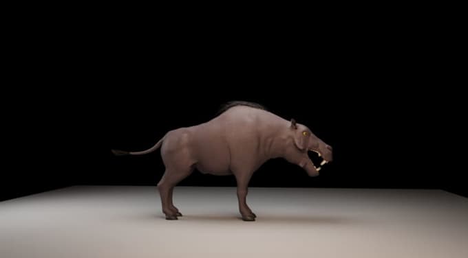 Sculpt realistic animal model creature design animal fur model for 3d ...