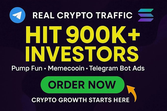 Get 90m crypto token presale investors for pump fun promotion telegram promotion by ...