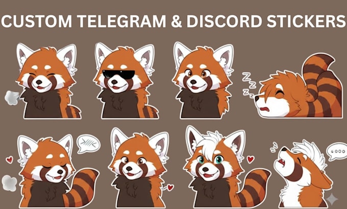 Draw cute furry stickers furry animated gifs stickers pack for telegram ...