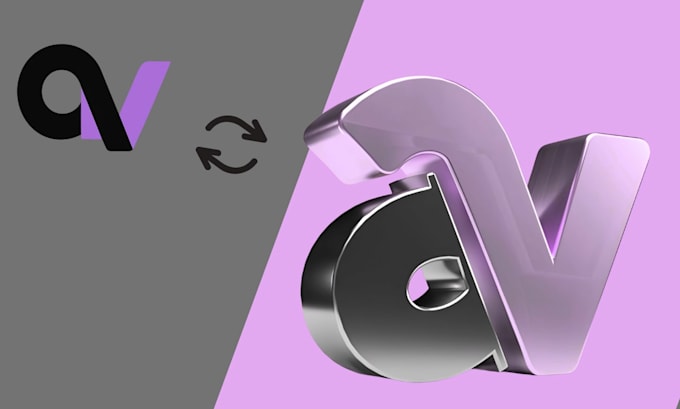 Convert 2d logo to 3d design with stl for 3d printing, animation and ...