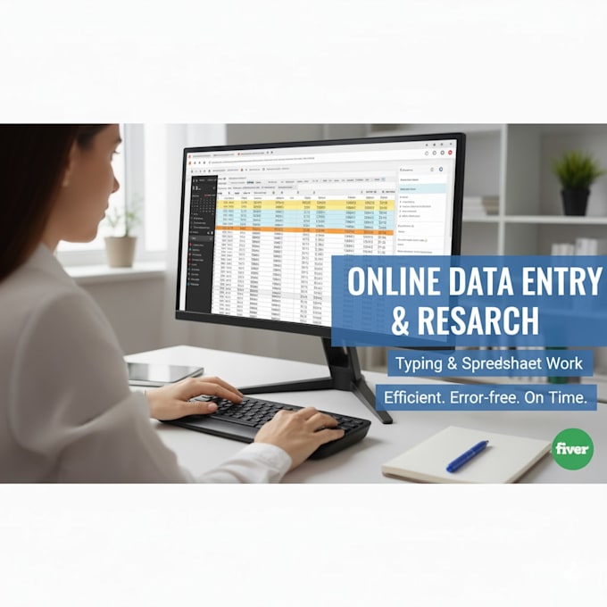 Do accurate and professional data entry, excel work, and any type of ...