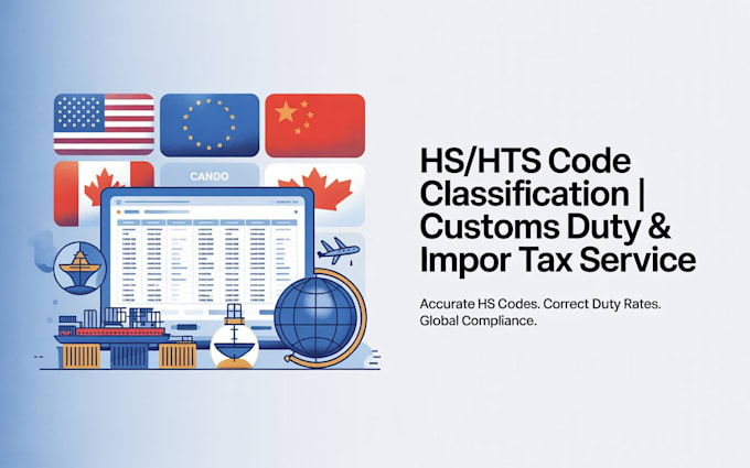 Provide global hs code, hts code, import tax and customs duty ...