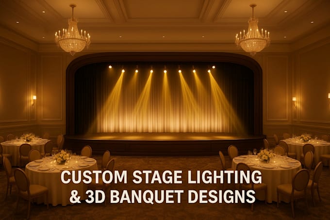 Deliver high quality lighting designs for hotel banquet hall stages ...