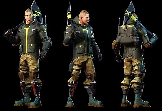 Sculpt 3d stylized game character model texture rigging in unreal ...