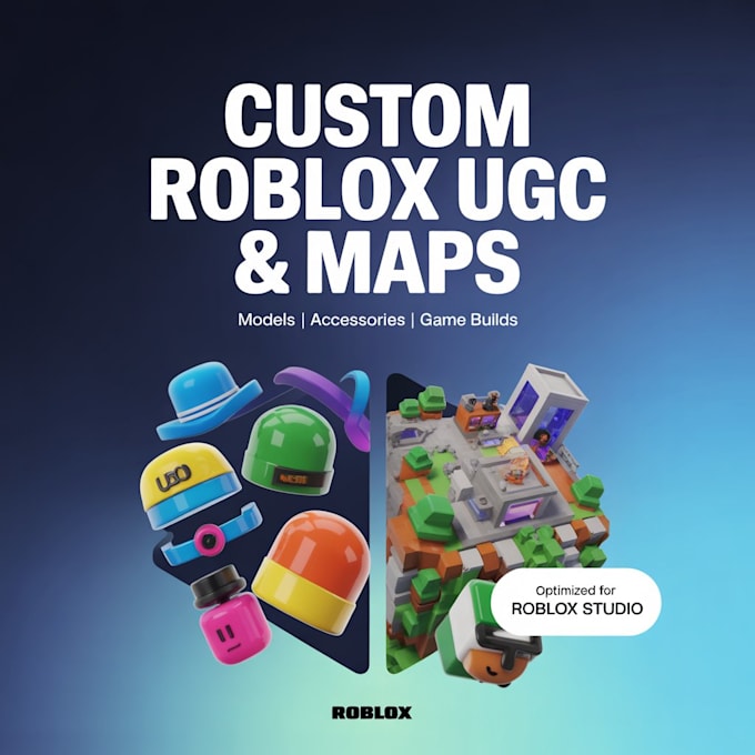 Individuelle roblox ugc-items, modelle und spielkarten erstellen