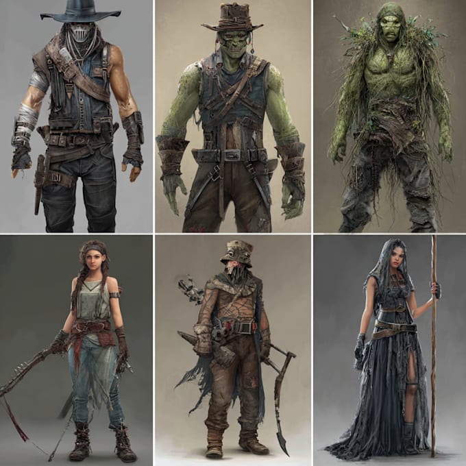 Fantasy horror characters or fantasy character by Iseule92 | Fiverr