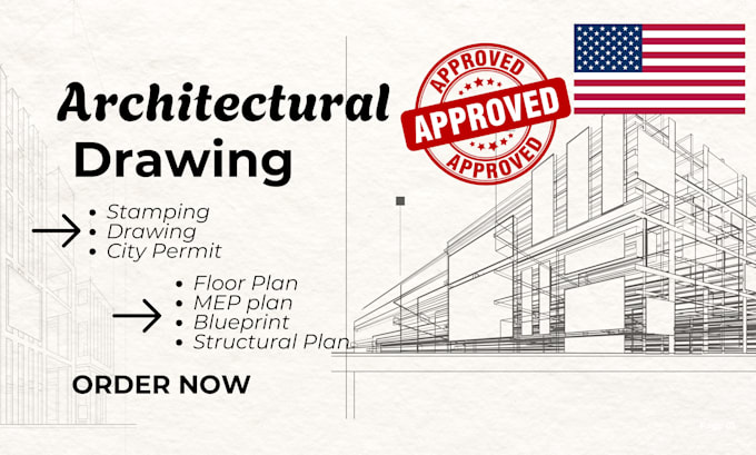 Review draw stamp your architectural plan structural mep drawing for ...
