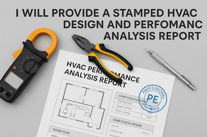 Provide a stamped hvac design and performance analysis report by Ahmad ...