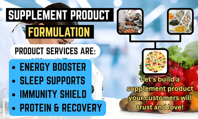 Be your food scientist for recipe development, supplement formulation ...