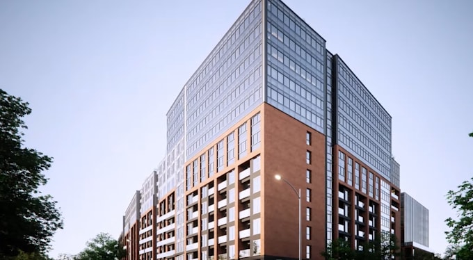 Remodel 3d mixed use apartment,building floors,condo exterior,highrise ...