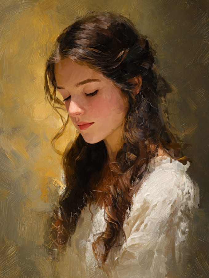 Paint a real oil painting on canvas with free shipping by Krystenrawls ...