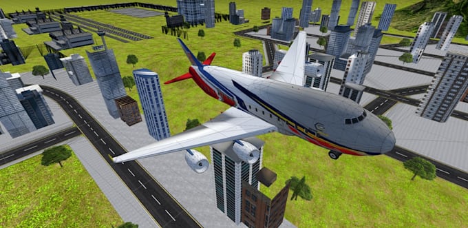 Design airplane 3d model, unity aircraft render,flight simulator ...