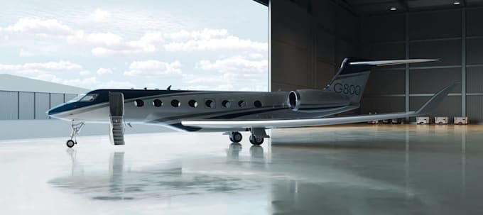 Stage aircraft warehouse interior, cgi image, autodesk, 3d modeling ...