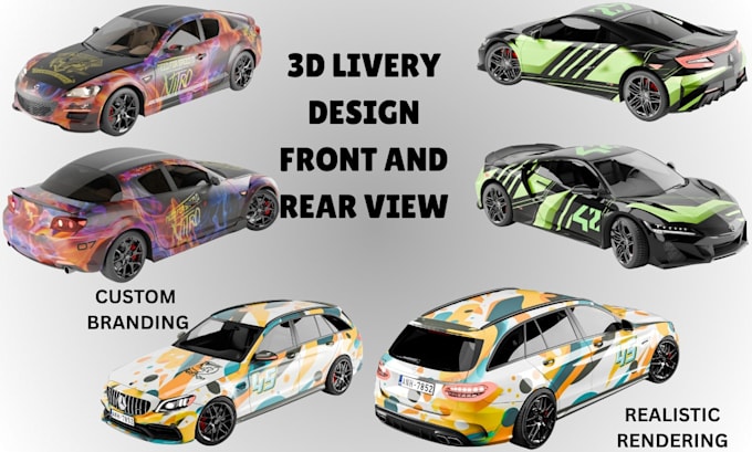 Design realistic 3d liveries and custom car wraps for fivem and gta v ...