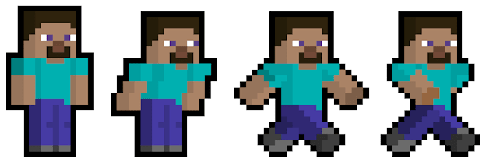 Turn your minecraft skin into a pixel art animated character sprite ...