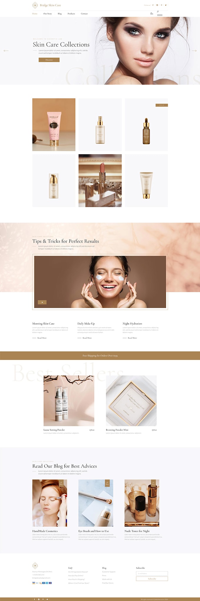 Develop beauty and cosmetics website design by Eleashossain300 | Fiverr