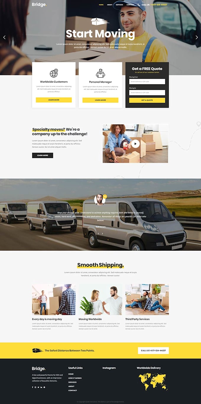 Design moving services website by Eleashossain300 | Fiverr