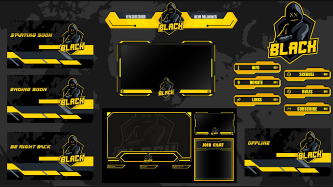 Make esports style stream overlays, webcam frame and intermission ...