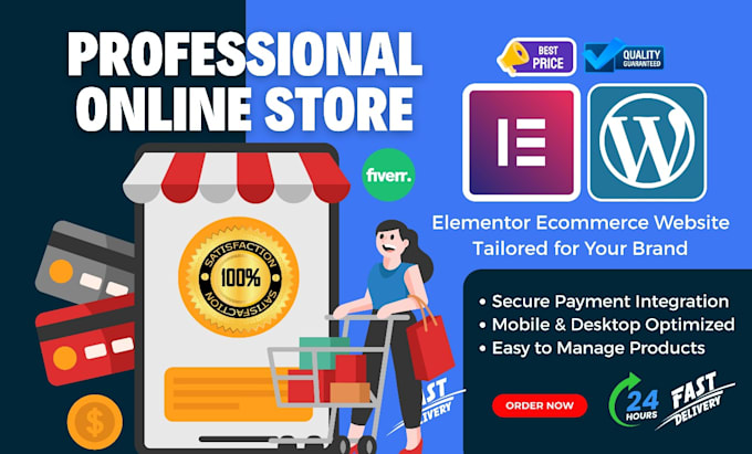 Build, design, redesign ecommerce website or wordpress website ...