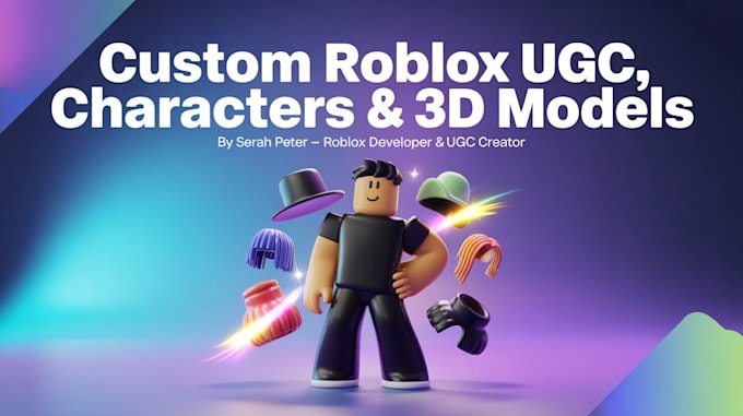 Create roblox ugc accessories, 3d models, hair, cap ugc items roblox ...