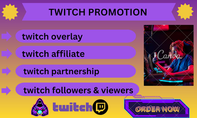 Do twitch promotion, twitch overlay twitch partnership views by Rebecca ...