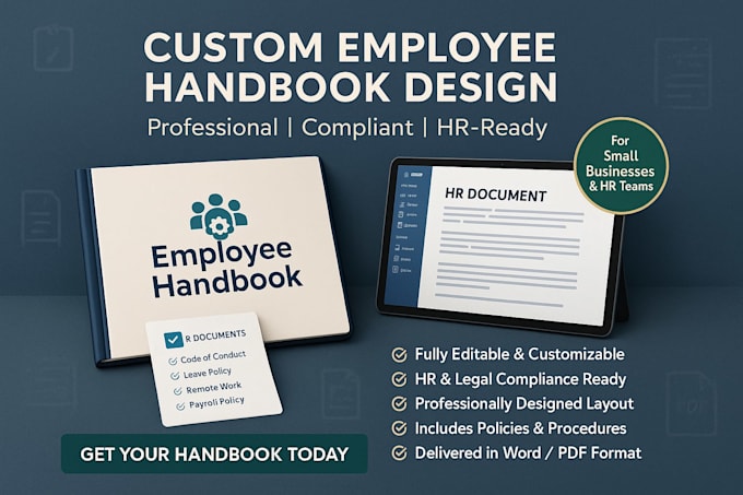 Design your employee handbook customize your employee handbook for hr ...
